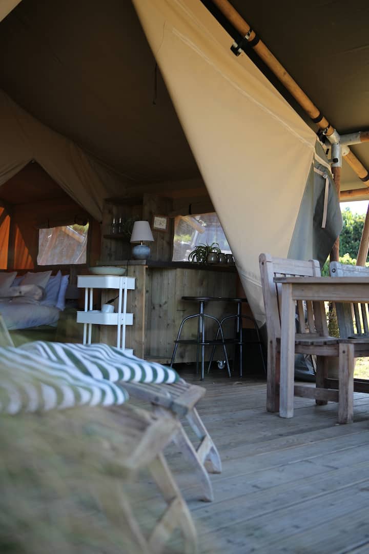 Glamping Safari Tent New Forest, Bar & Hot Tub - Dorset