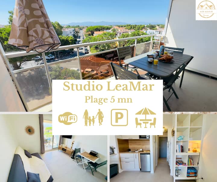 Studio Léamar- Parking-vue & 400m De La Plage - Canet-en-Roussillon