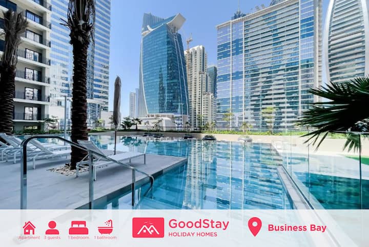 Chic Fully-equipped 1bdr In Business Bay, Pool&gym - Dubai