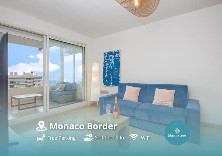 5mn Monaco - Terrasse Vue Mer - Parking - Ea - Beausoleil