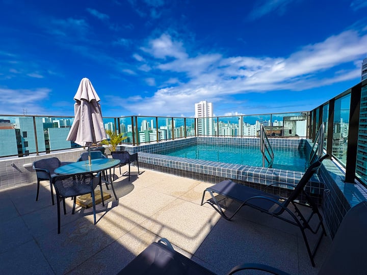 Lançamento • Boa Viagem • Flat Moderno C/ Rooftop - Recife