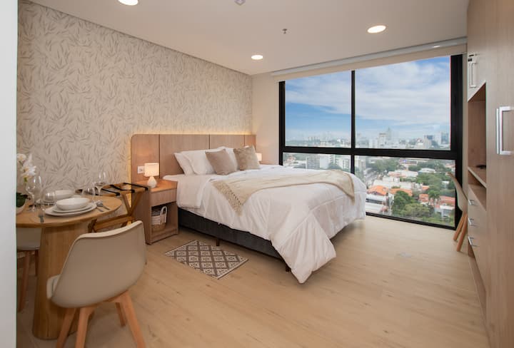 Bright Studio | Gym | Rooftop Pool & City Views - 亞松森