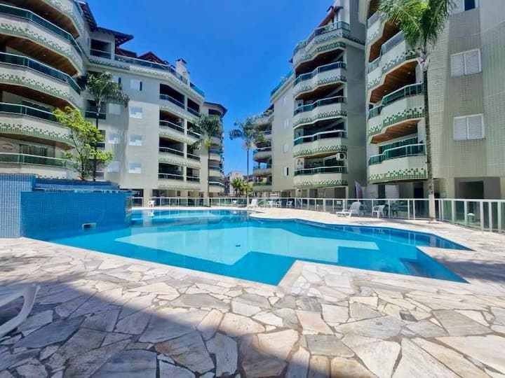 2 Suítes, A/c, Wi-fi, Piscina 100m Praia Grande - Ubatuba