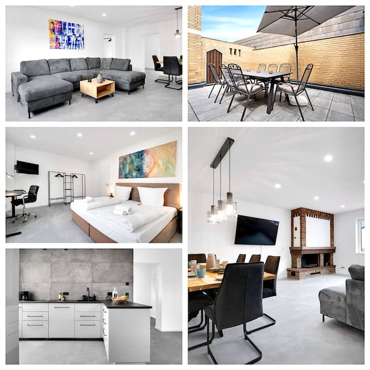 150qm, 8 Personen, Terrasse, Messe, Parkplatz - Düsseldorf Airport (DUS)