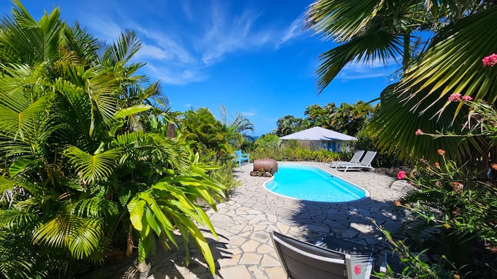 Maracuja – Piscine, Vue Mer, Plage à 150m - Deshaies