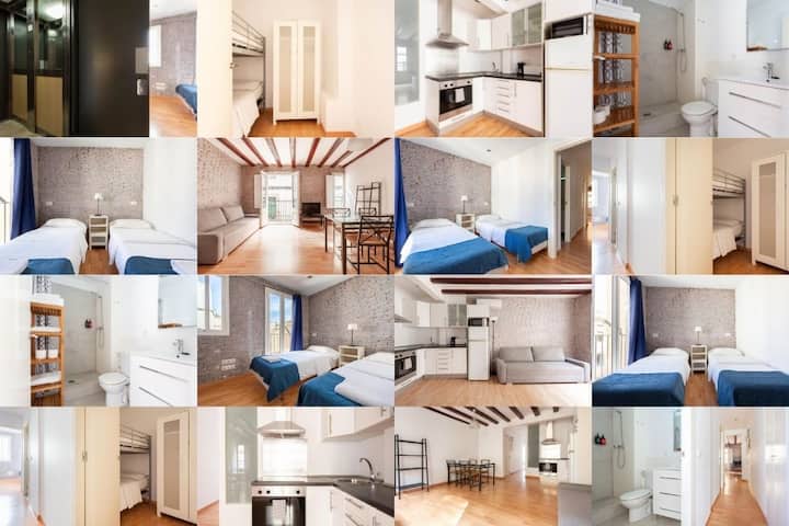 Comfy Groupflat 4-bedr For 10 Ppl Near Las Ramblas - Barcelona