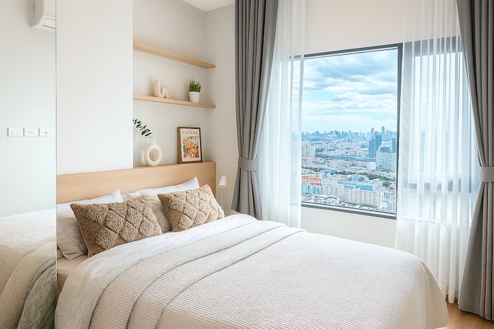 Modern 1br+den Free Parking 41fl <300m To Mrt - Thaïlande