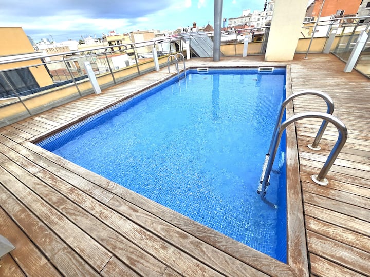 Ramblas/beach Flat- 3br-min-pool - バルセロナ
