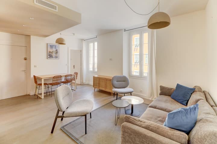 Cosy & Bright Flat Ac, Port Nice, Beach - Niza