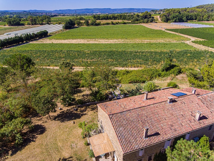 Bastide De Charme & Vue Vignes - Cœur Luberon - Étang de la Bonde