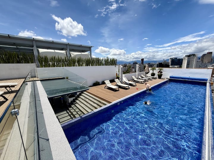 Luxory&safe Apt+ Pool Rooftop , A/c+24/7 Sec - Ciudad de México