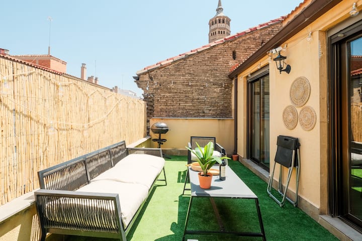 Atico Ordesa Barbacoa Terraza Wifi 4 Pax Ascensor - Zaragoza
