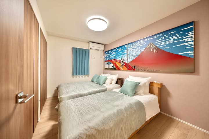 浅草寺徒歩10分・スカイツリー6分・空港直通・36.70㎡・最大4名・wifi無料402 - Ueno