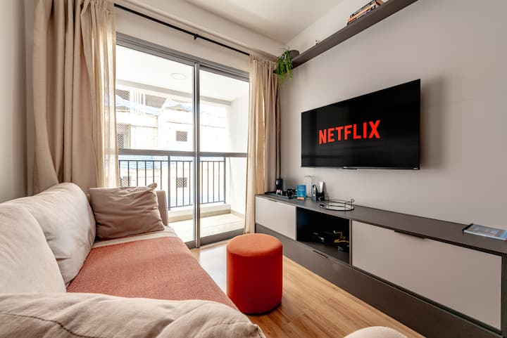 Elegant Apt W/ Suite & Living | Ibirapuera & Metro - Santo Amaro