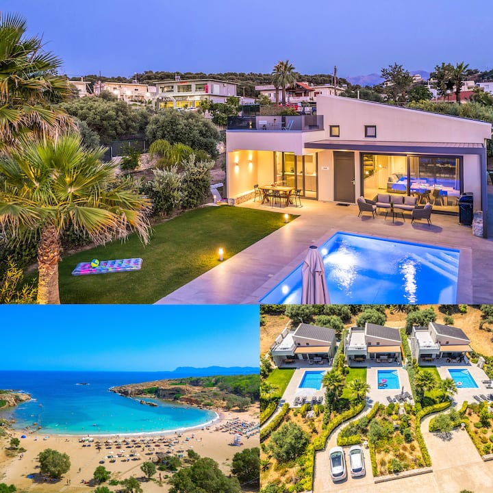 290m To Beach / 3 Private Villas / 3 Heated Pools - La Canée