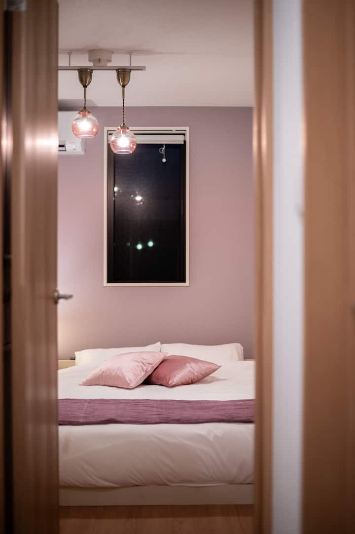 天神10分｜新築一棟貸し88㎡｜無料駐車場｜4寝室シモンズベッド6台｜最大8名 - Fukuoka