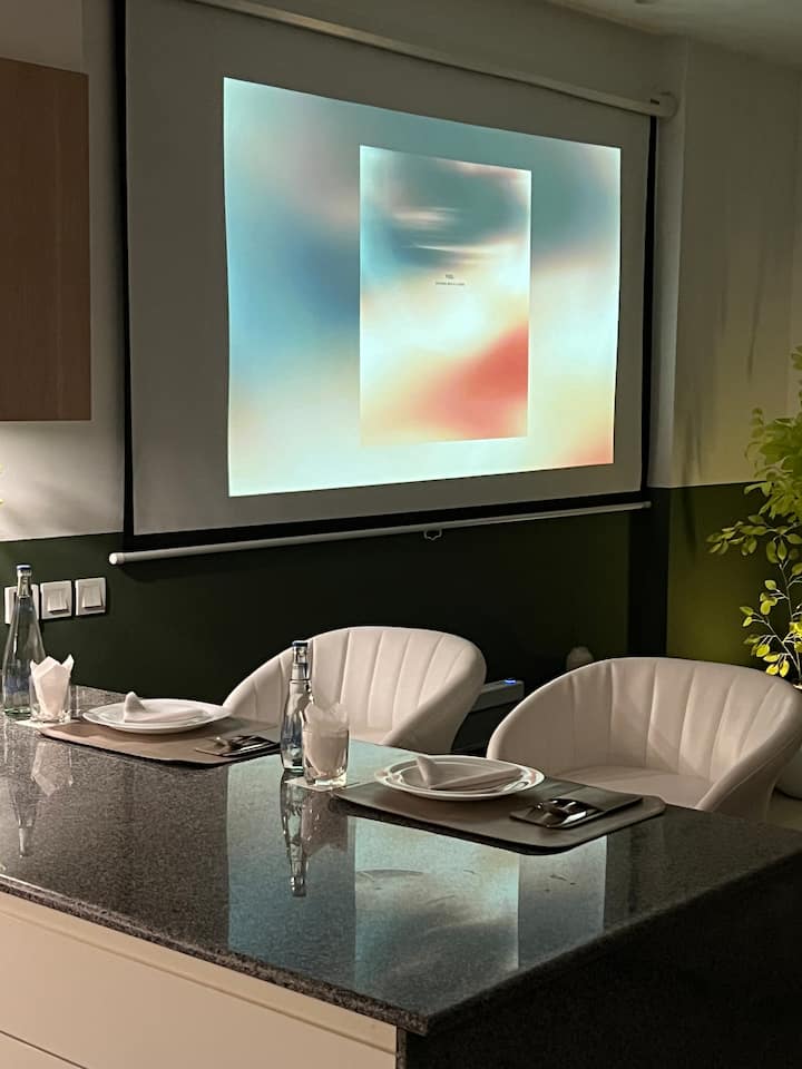 Cozy 1bhk | 80" Projector Screen | Penta Square P5 - Lahore
