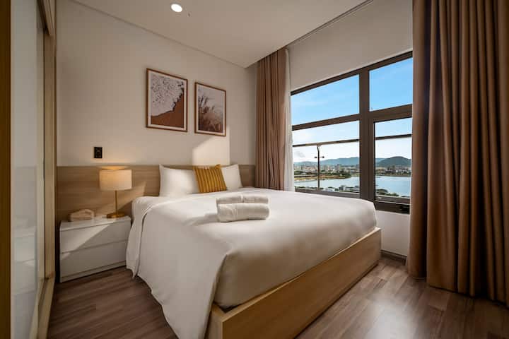 Skyline & Bridge View 2br 2ba Apt | Kitchen & Pool - Da Nang, Province, Vietnam