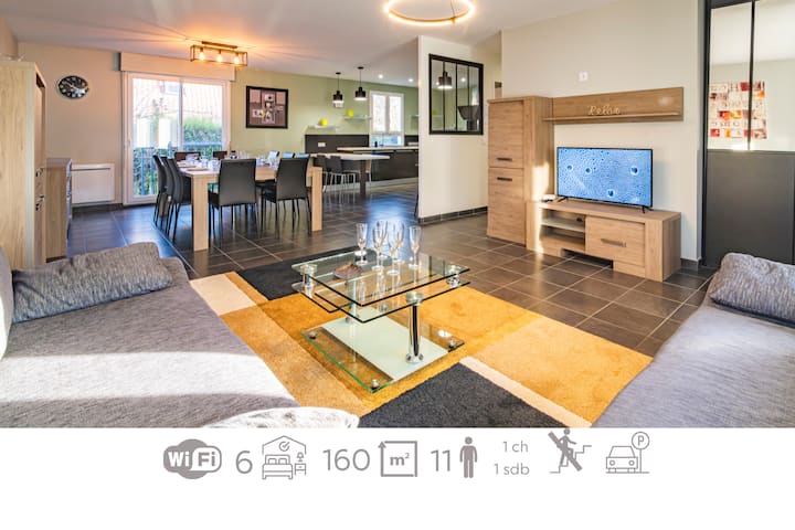 Santa Monica, Maison Individuelle, 6 Ch, Parking. - Reims