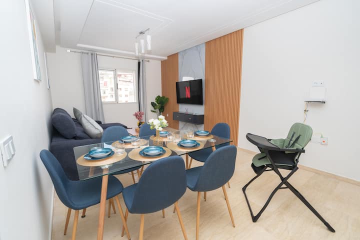 Cocon Neuf & Cosy– 2 Ch, Clim, Wifi, Idéal Famille - Tangier
