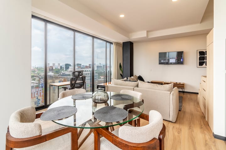 Bright Apartment With A View In Chapultepec - Guadalajara, Jalisco, Mexique