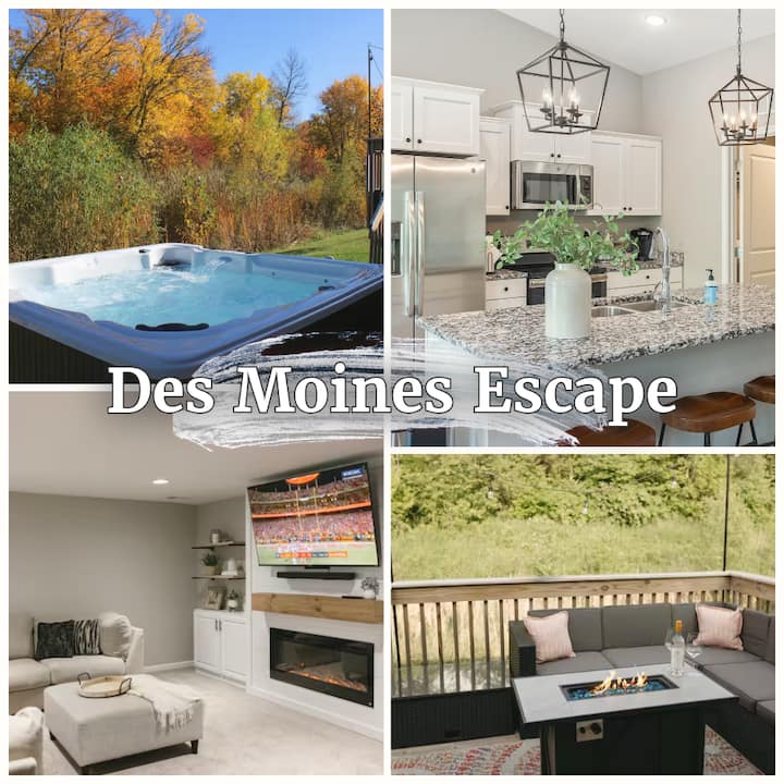 Modern Escape - Hottub+game Room - Altoona, IA
