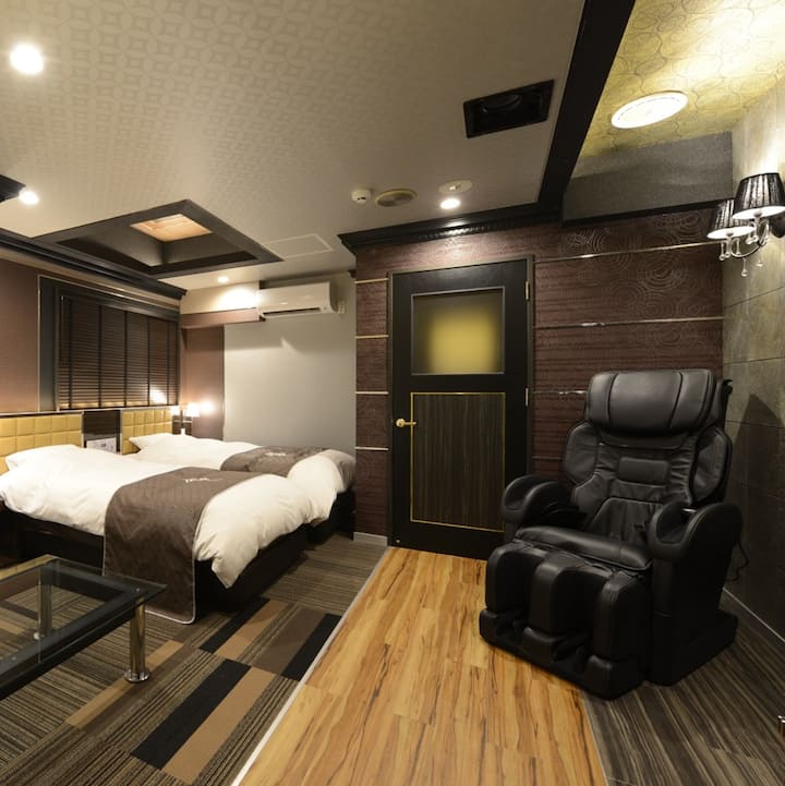 【No Smoking】premium Twin/bedrock Bath/no Meal/2ppl - Yokohama