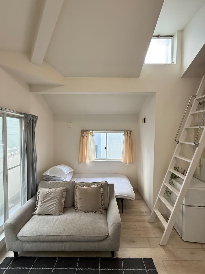 貸切｜ディズニー11分＆東京駅22分｜最大3名ロフト｜銀座・浅草も便利｜長期・ワーク歓迎｜モール近❼ - Urayasu