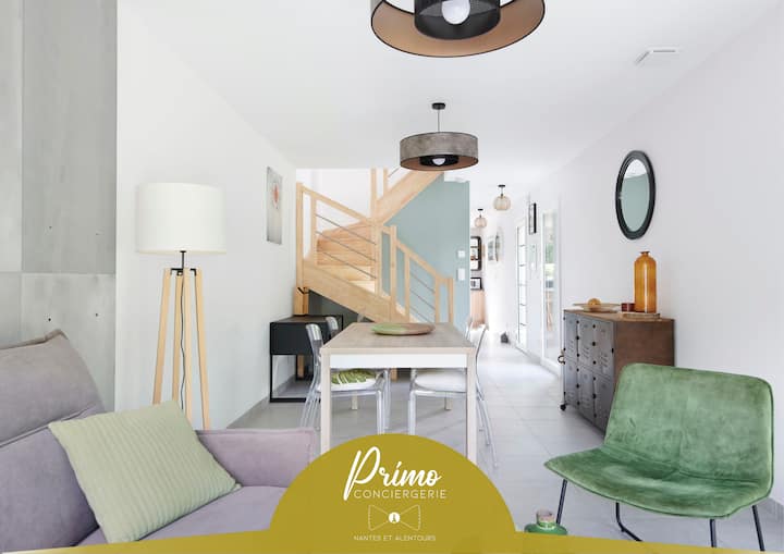 Les Lambannières - Maison Neuve, Calme Avec Jardin - Vertou