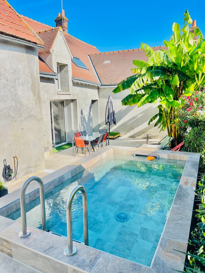 L'oasis Chapelloise Avec Piscine - 6 Personnes - Le Zenith d'Orléans