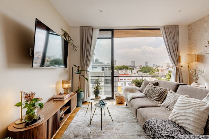 Sky Views At Roma Norte Scape 2br - Mexico City