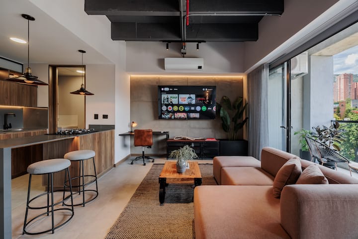 [C] Poblado Walkable|10th Fl View|ac|pool|balcony - Medellín, Colombia