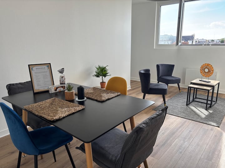 Lumineux T2 - Wifi / Parking Privé / Proche Mer - Saint-Nazaire
