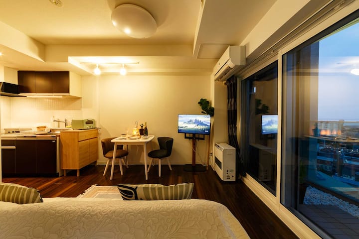 ［Open ］Otaru/7fオーシャンビュー/無料駐車場/ロマンス通5mi/冷蔵庫フリードリンク - Otaru