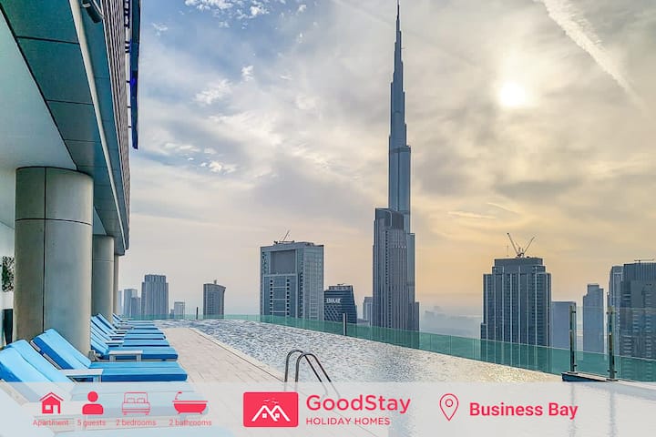 Modern High-floor 2br With Sea View, Infinity Pool - Dubai