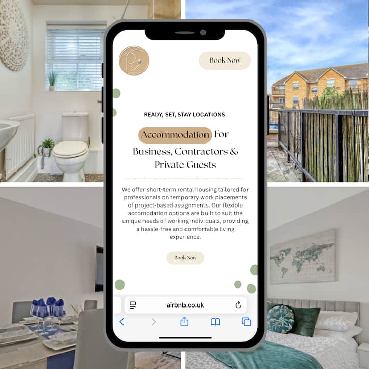 Long Stay Basildon Two Bedroom Stylish Apartment - Brentwood