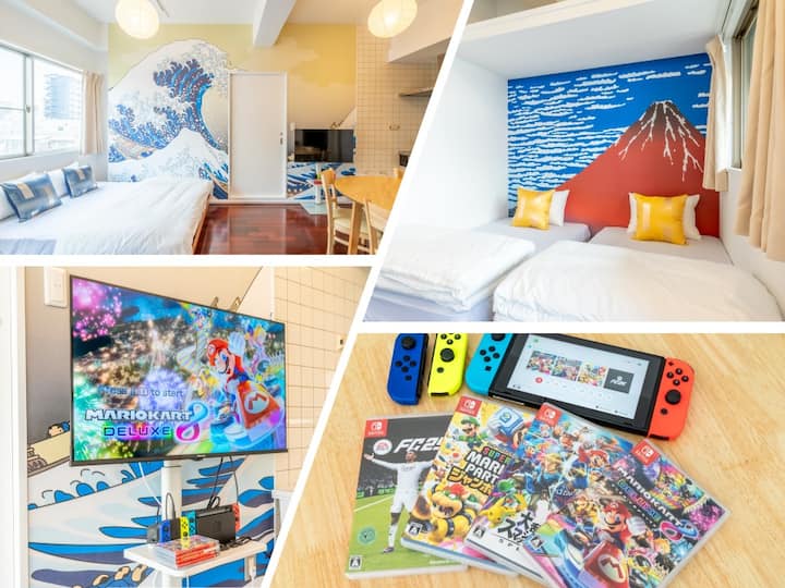 道頓堀まで一駅 恵美須町駅徒歩5分 なんばまで10分 交通アクセス抜群の立地 大阪観光・遊びに便利! - Japan