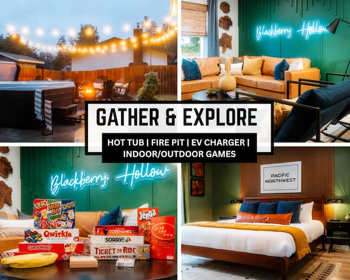 *New* Downtown Forks | Hot Tub | Fire Pit| Ev - フォークス, WA