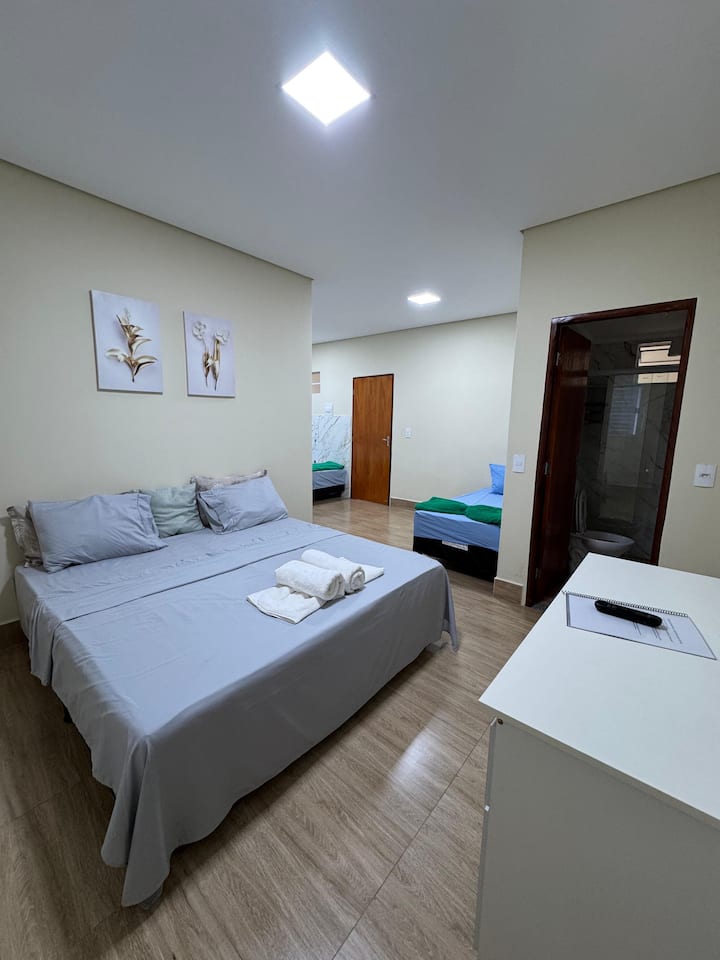 Suíte P/5 Pessoas - 3min 3br/262 - Uberaba