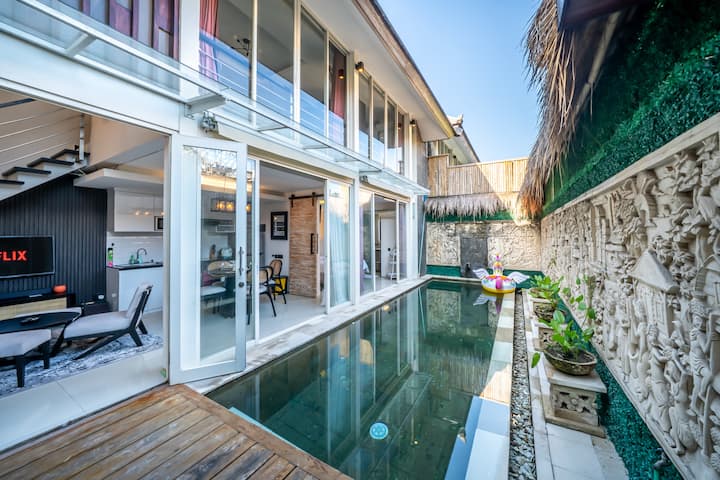 Romantic 1br Villa W/ Private Pool - Near Canggu - Bali