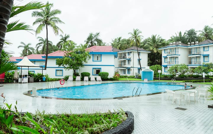 Stylish 1bhk Retreat In Karma Palms - Benaulim - 콜바