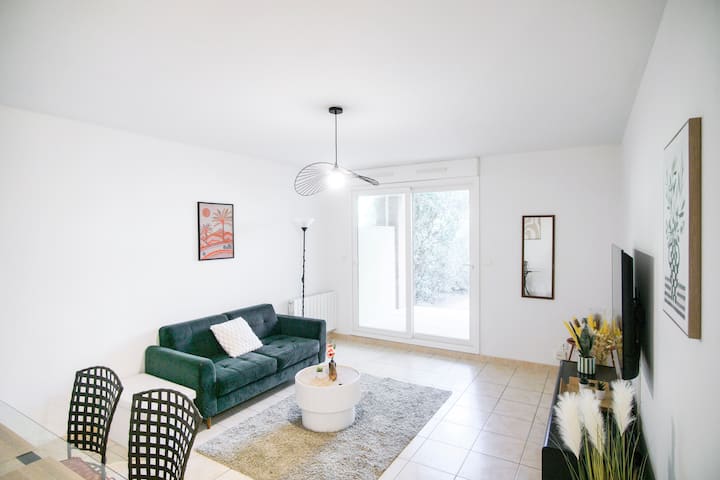 T2 Moderne Beauregard – Jardin & Parking Gratuit - Aix-en-Provence