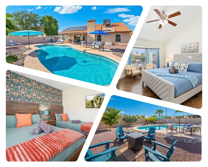 *New* Gorgeous Desert Oasis! Heated Pool & Hot Tub - Glendale, AZ