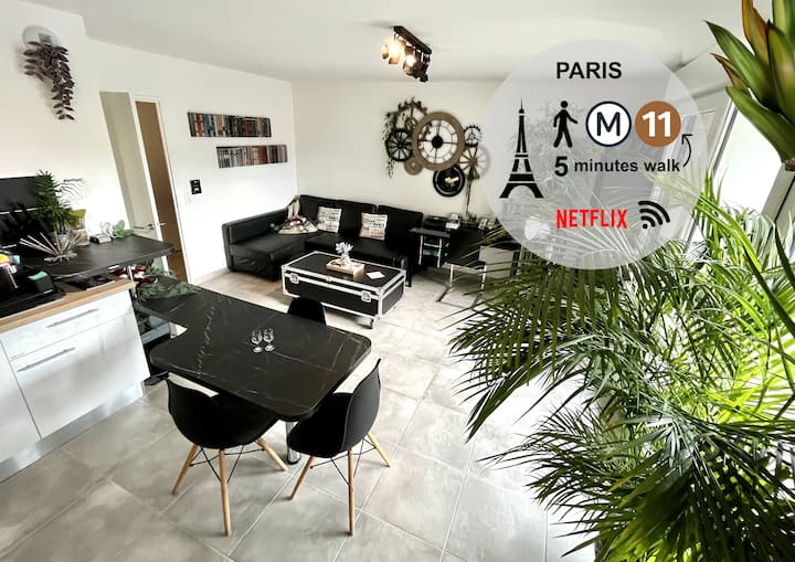 Paris - Cosy Luxe 77m² - Proche Métro & Aéroport - Seine-Saint-Denis
