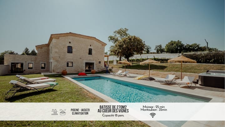 Le Mas Des Vignes | Piscine - Jacuzzi | 18 Pers - France