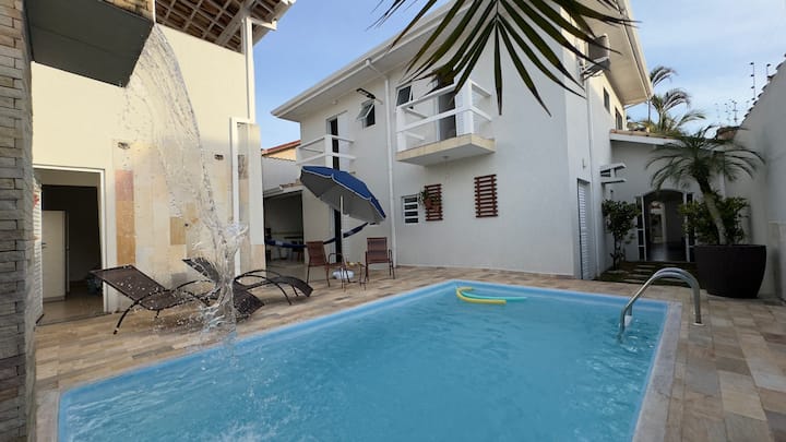 Beira Mar, Piscina, Churrasqueira, Ar, 6x Semjuros - Peruíbe