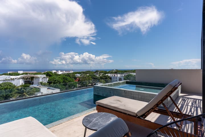 Oasis Caraïbes : Vue Sur Mer, Piscine, Gym, Centre - Playa del Carmen