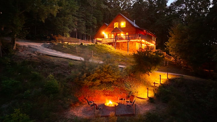 Mnt-lake View Cabin-hot Tub, Games, Location, Pets - Blue Ridge