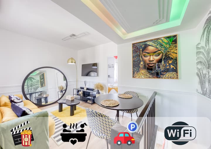 L’écrin D’or|jacuzzi & Cinéma, 10 Min Gare à Pied - Drancy