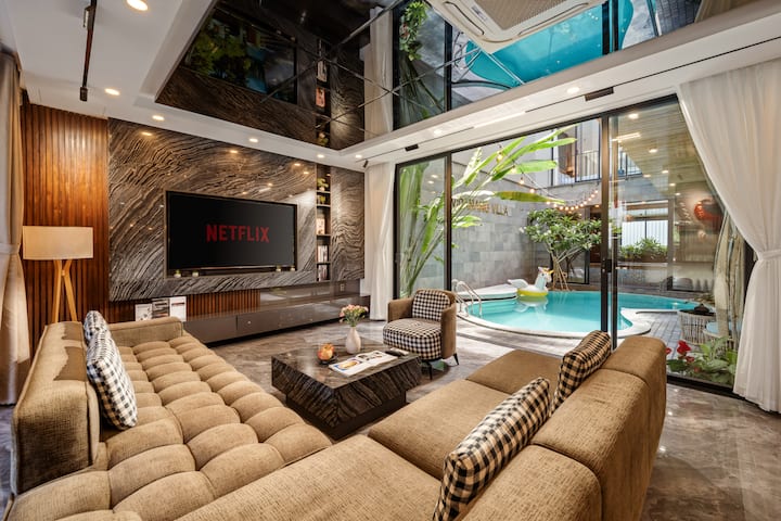 (Vdn)luxuryvilla7br|pool|karaoke|jacuzzi|sauna|bbq - Đà Nẵng
